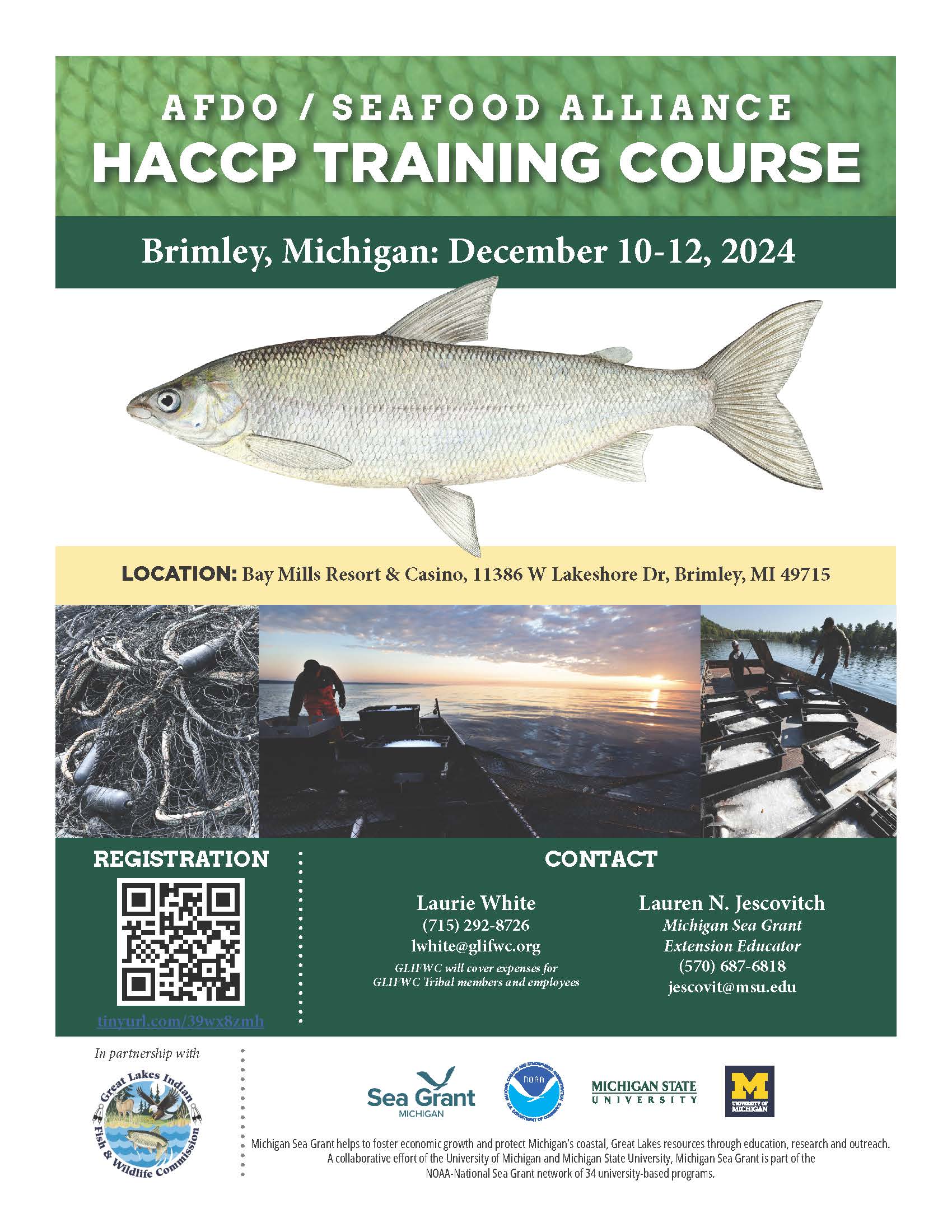 AFDO/Seafood Alliance HACCP Training Course - Keweenaw Bay Indian Community